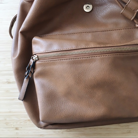 Primark | Bags | Chestnut Brown Faux Leather Backpack | Poshmark